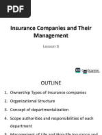 Insurance Company Organizational Structure | PDF | Insurance | Reinsurance