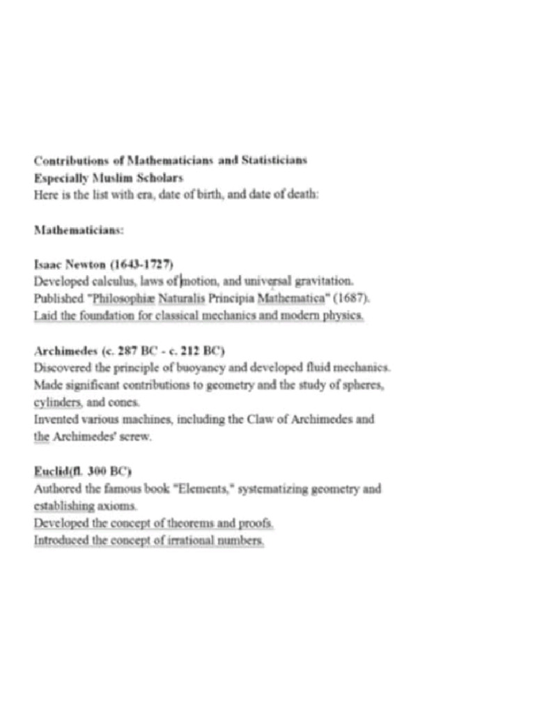 role of mathematician and statistician. | PDF