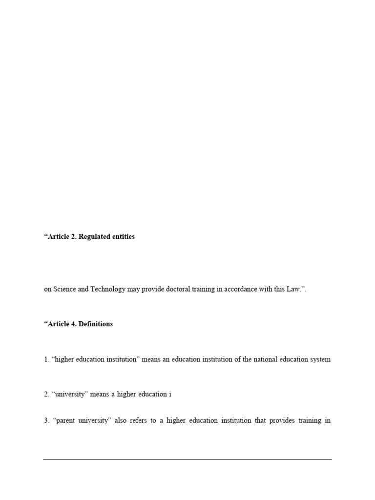 Law on Amendment to Law Higher Education 2018 | PDF | Institution ...