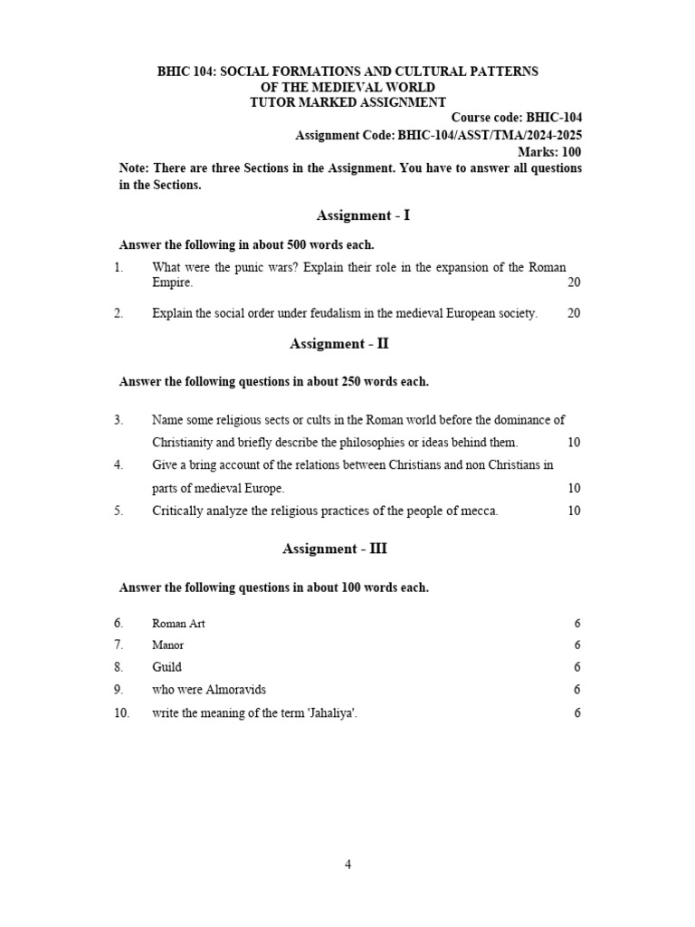 BHIC-104 Eng 2024-25 | PDF