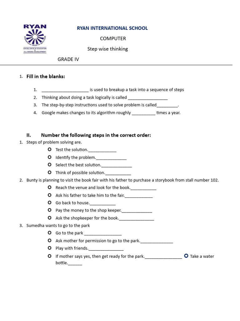 Computer Worksheet Ic1287587 | PDF