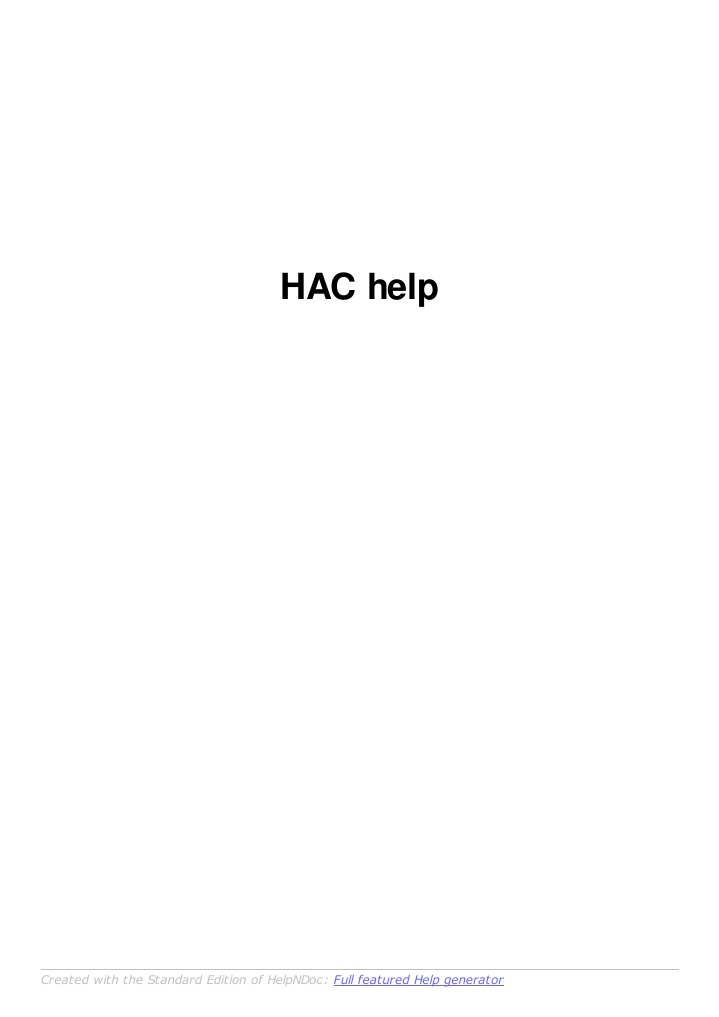 Hac Help: Created With The Standard Edition of Helpndoc | PDF | Android ...