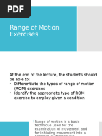 Active Range of Motion Exercises | PDF | Anatomical Terms Of Motion ...