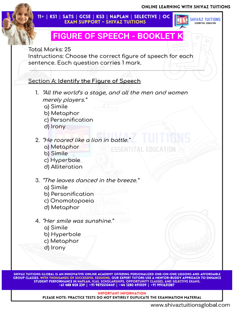 Figure of Speech - Booklet K | PDF