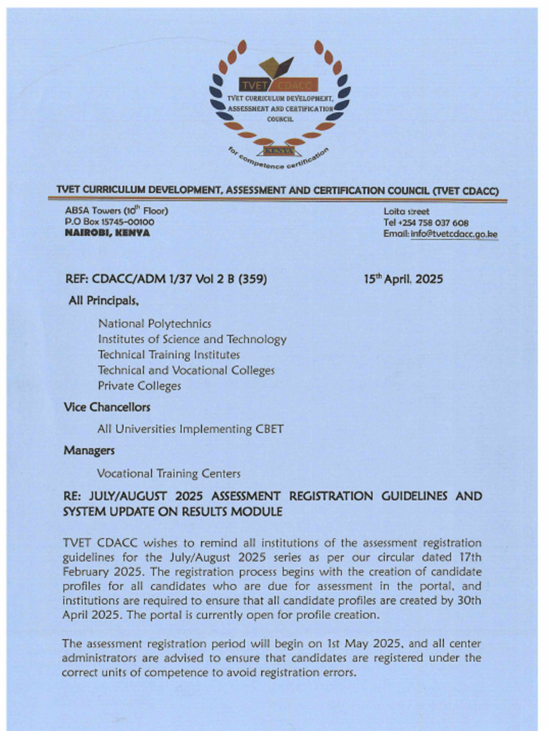 ASSESSMENT REGISTRATION GUIDELINES | PDF
