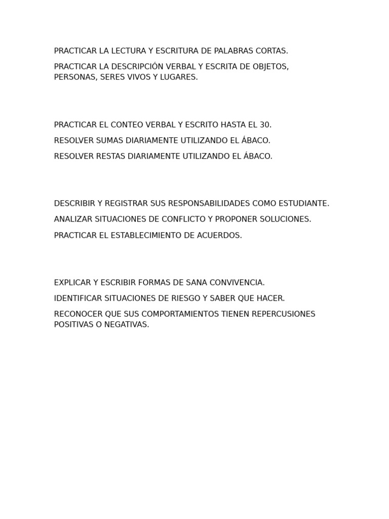 Practicar La Lectura y Escritura de Palabras Cortas | PDF