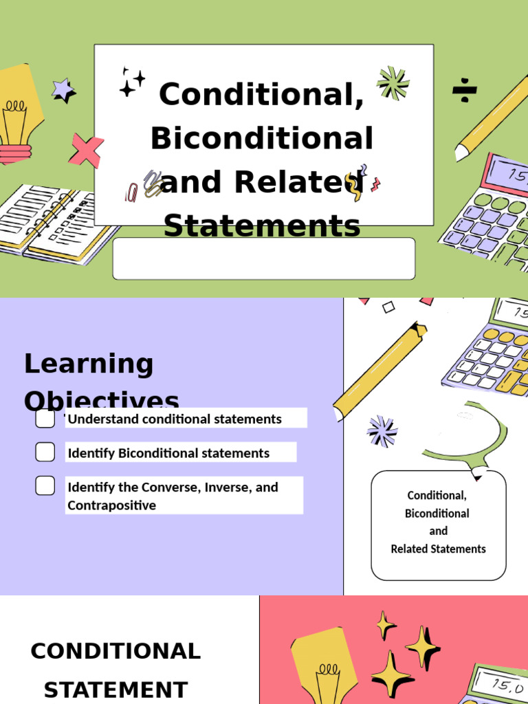 Conditional, Biconditional and Related Statements | PDF | If And Only If | Logic
