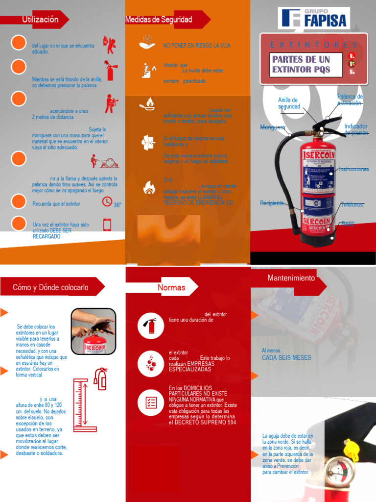 TRIPTICO-EXTINTORES | PDF | Incendios