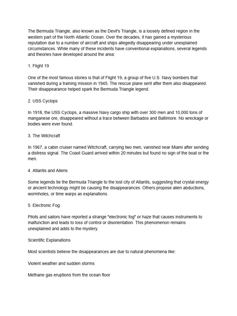 Legends of Bermuda Triangle | PDF