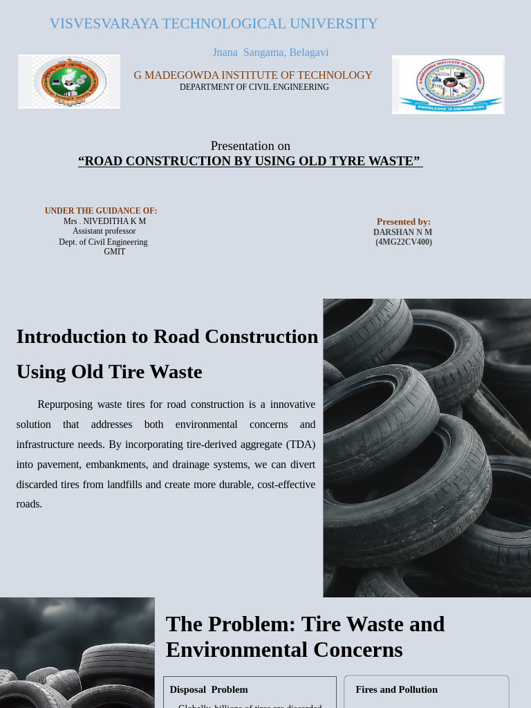 Road Construction with Recycled Tires | PDF | Road Surface | Tire