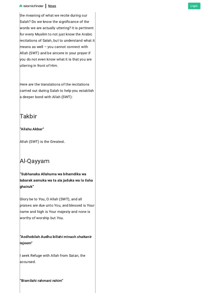 Understanding Salah's Meaning in Islam | PDF | Religious Belief And ...
