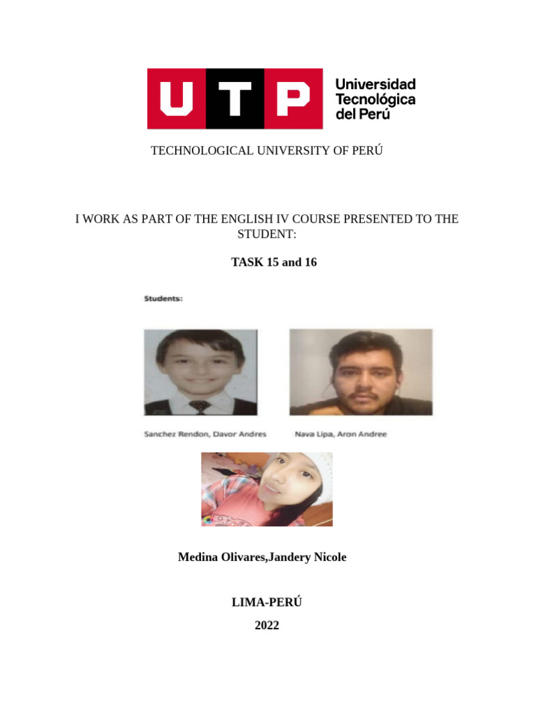 TASK 15 and 16 Aron Nava Lipa (U18100734) | PDF