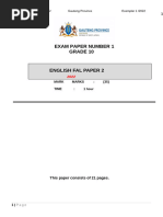 English FAL Paper 3 Marking Guidelines | PDF | Essays | Argument