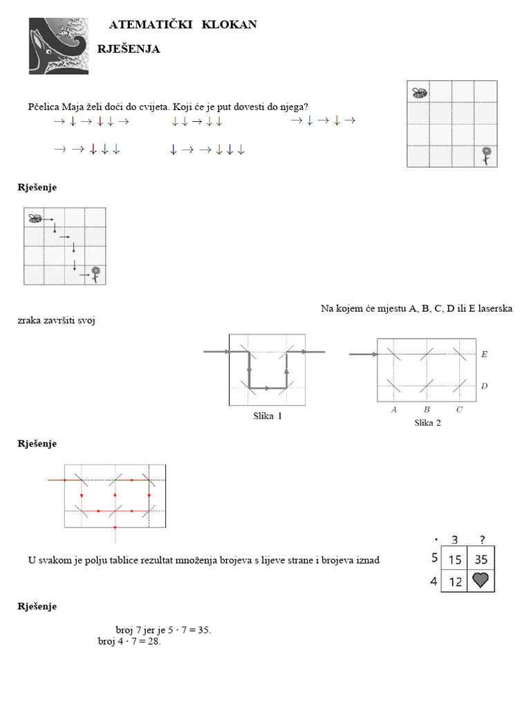 MATEMATICKI KLOKAN E 2022 - Rjesenja | PDF