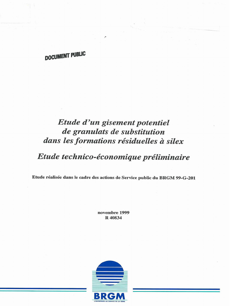 Gisement de granulats à silex : étude 1999 | PDF | Alluvion | Carrière ...