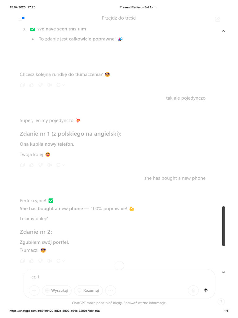 Present Perfect - 3rd Form | PDF