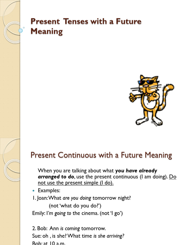 Present Tenses for Future Meaning | PDF