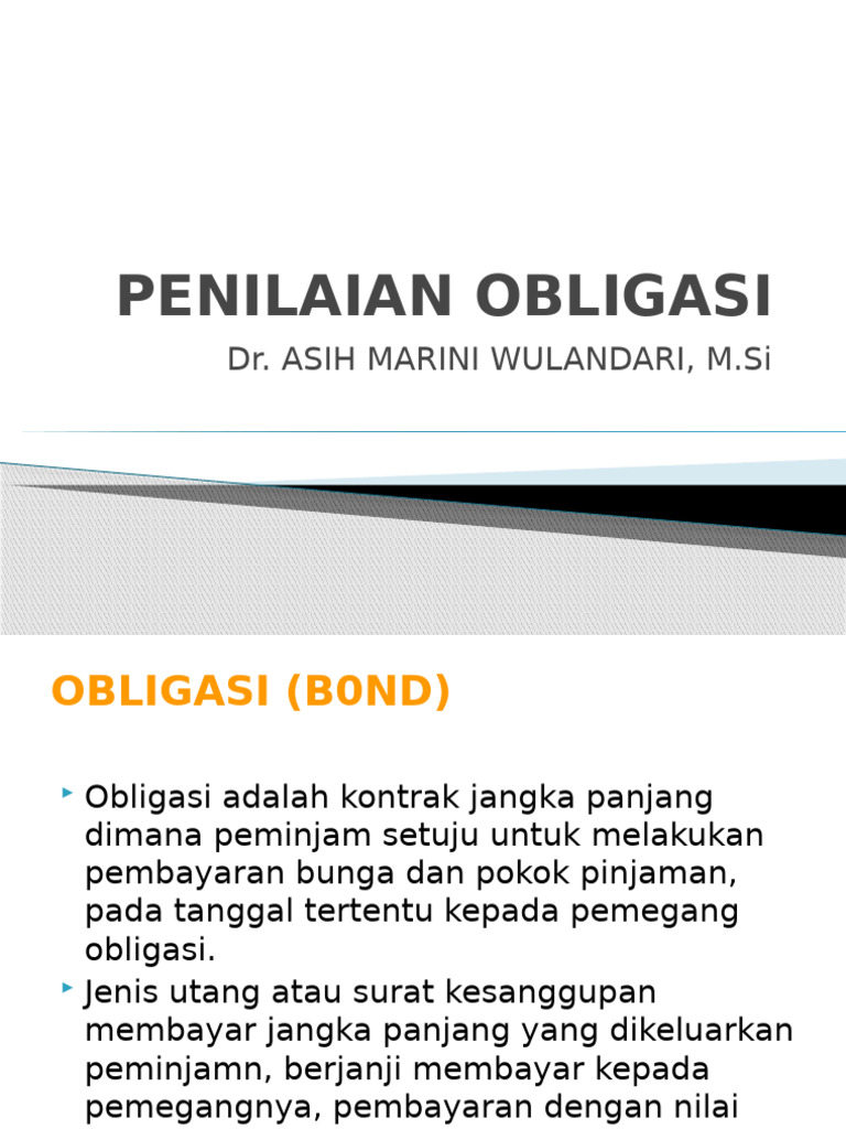 11. Penilaian Obligasi-Asih | PDF