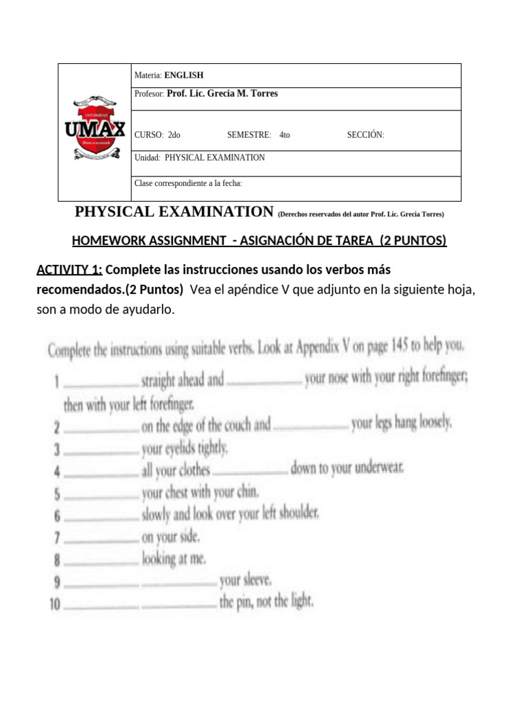 2025 Homework Class#9 How To Do A Patient Inspection | PDF