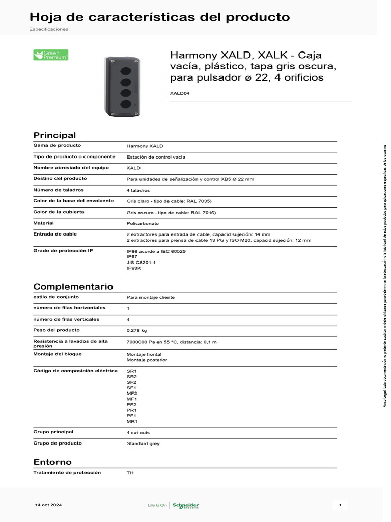 Schneider Electric - Harmony-XALD-XALK - XALD04 | PDF | Regulación