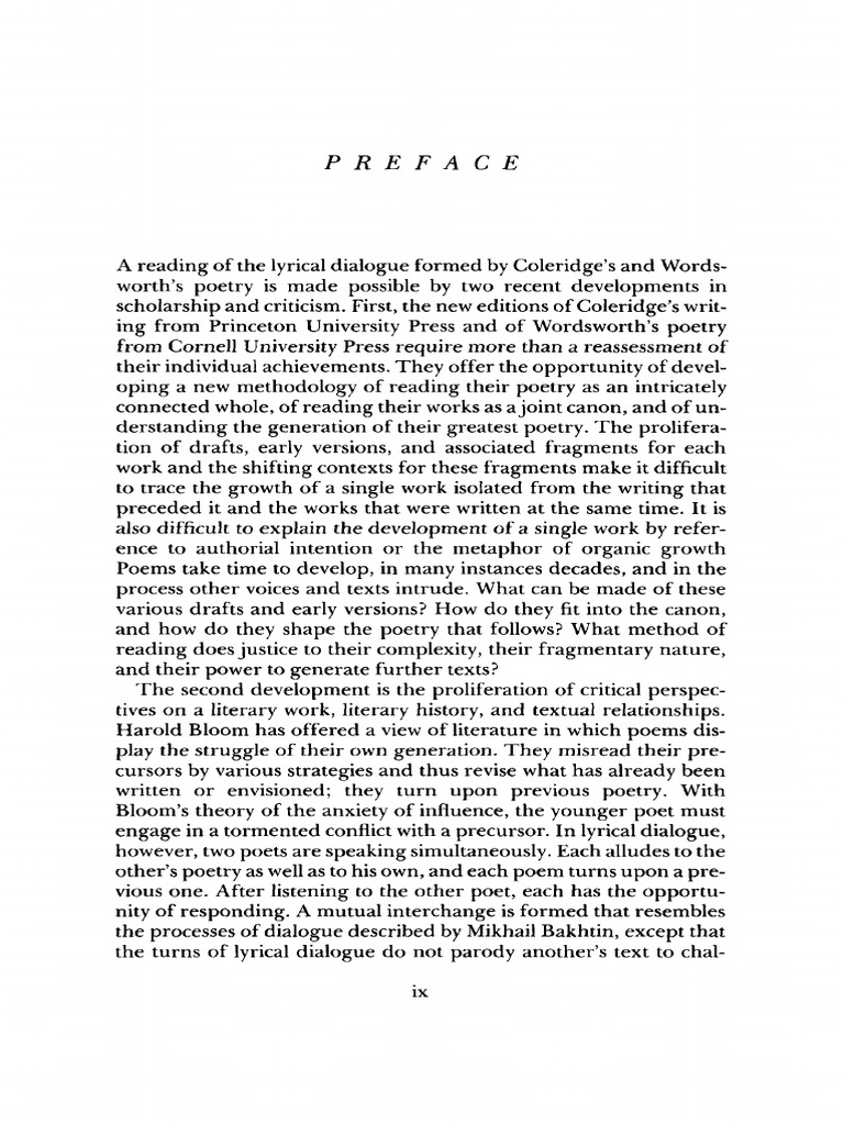 magnuson preface | PDF | Poetry | Samuel Taylor Coleridge