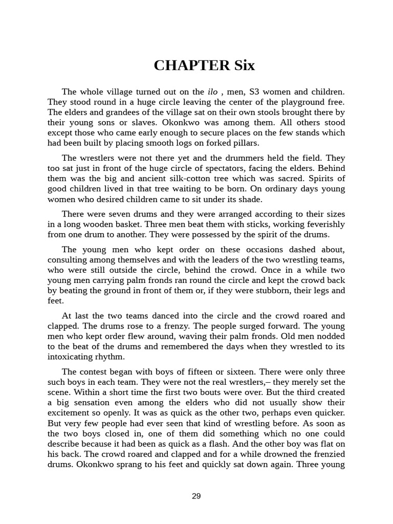 Things Fall Apart Chapter 6 | PDF