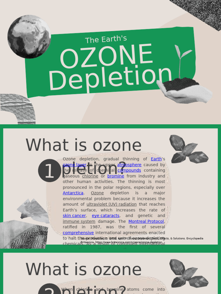 Understanding Ozone Depletion Causes & Effects | PDF | Ozone Depletion ...