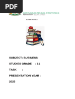 BUSINESS STUDIES GRADE 11 NOTES TERM 3 CHAPTER 14.edited | PDF | Cognition