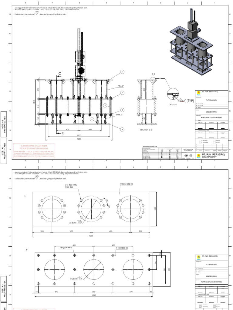 Spesifikasi Teknik Line Boring PLTA | PDF