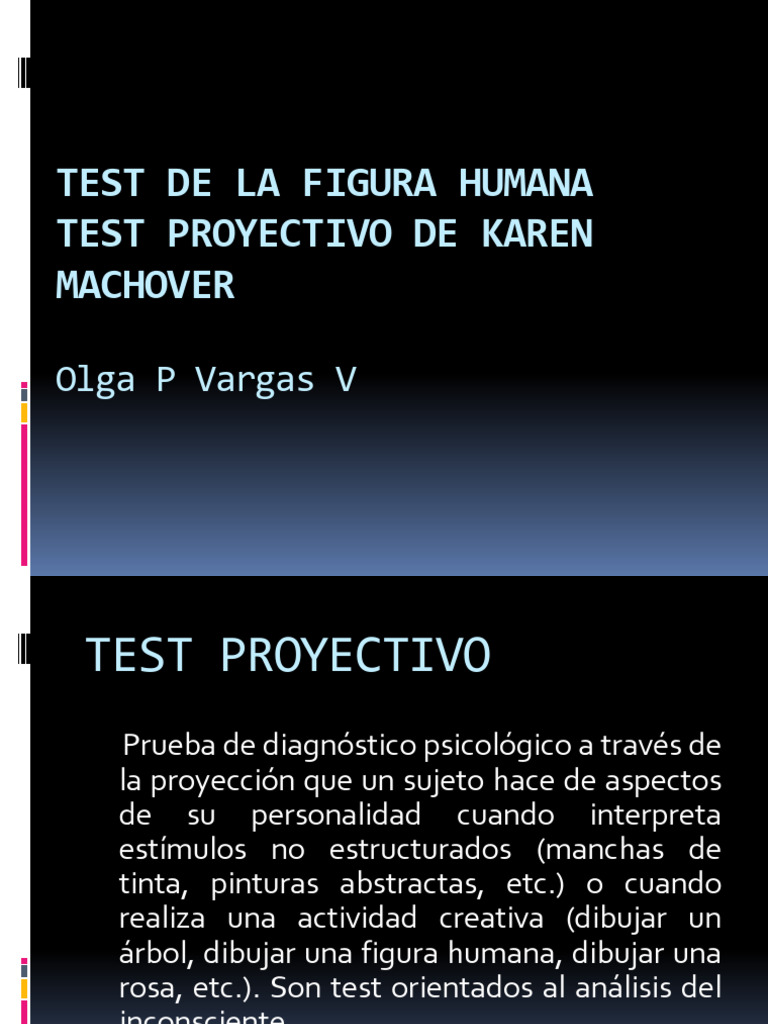 Clase. Test de Machover | PDF | Agresión | La sexualidad humana