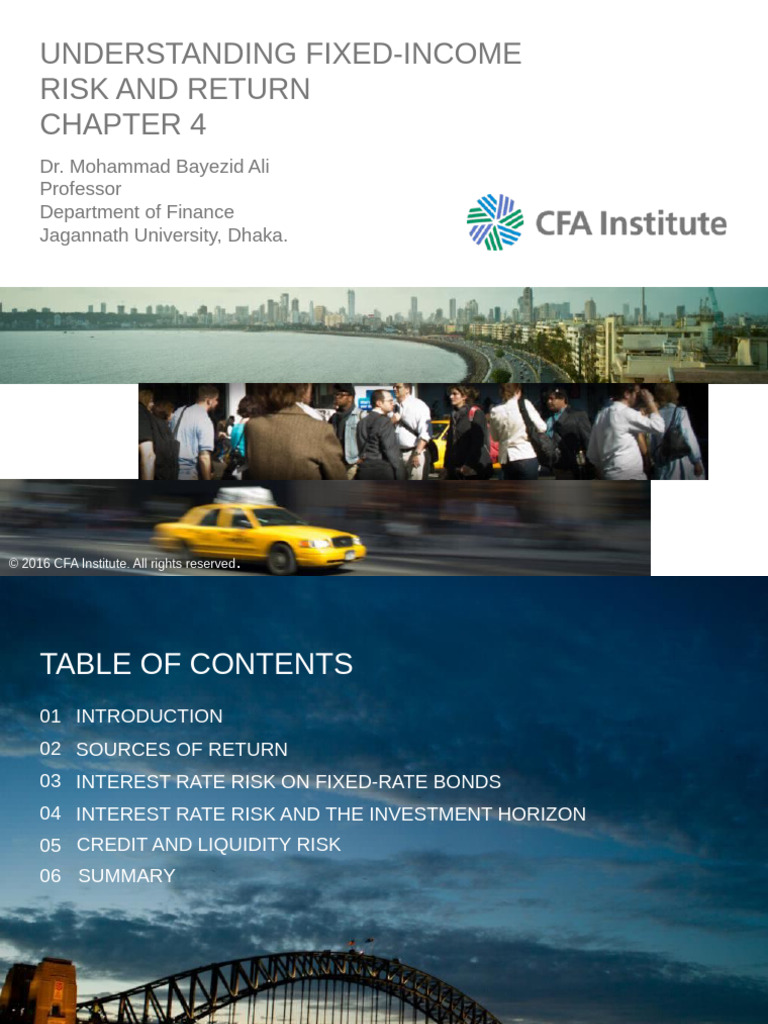 Chapter 04 (Understanding Fixed Income Risk and Return) | PDF | Bonds (Finance) | Yield (Finance)