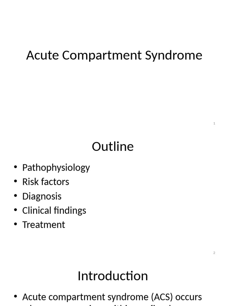 Acute Compartment Syndrome | PDF
