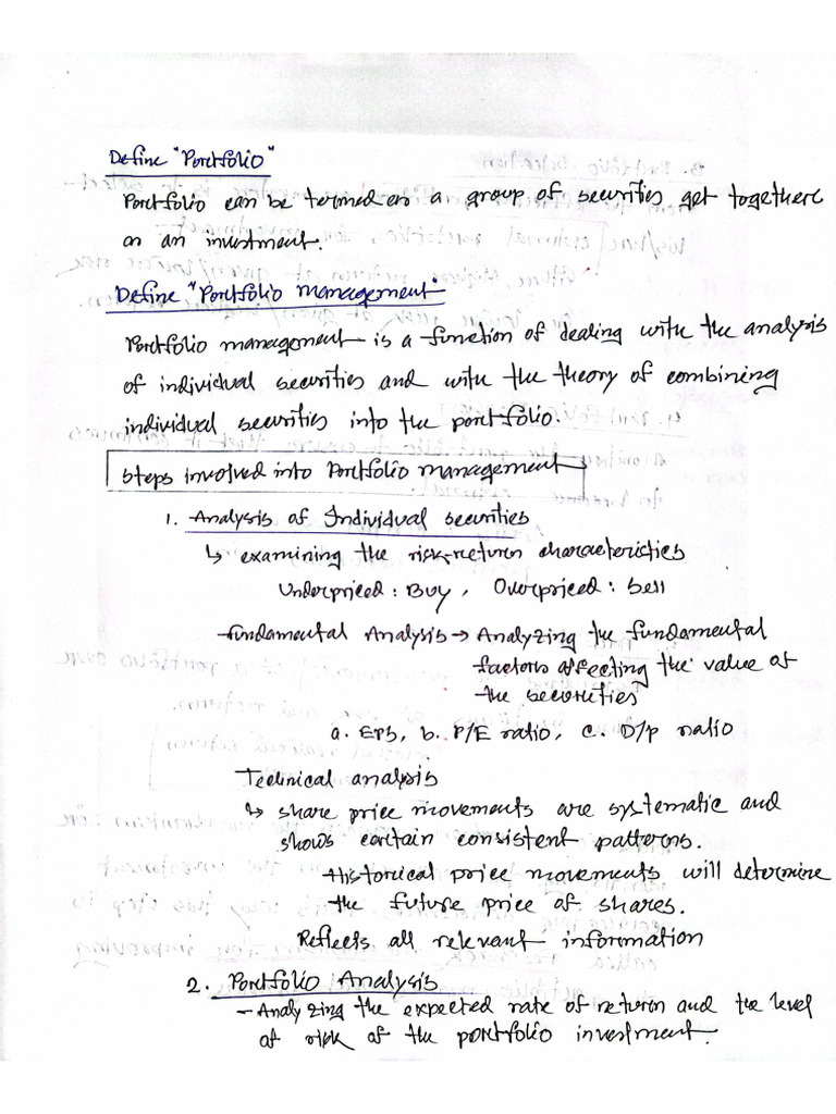 Portfolio Management Pdf