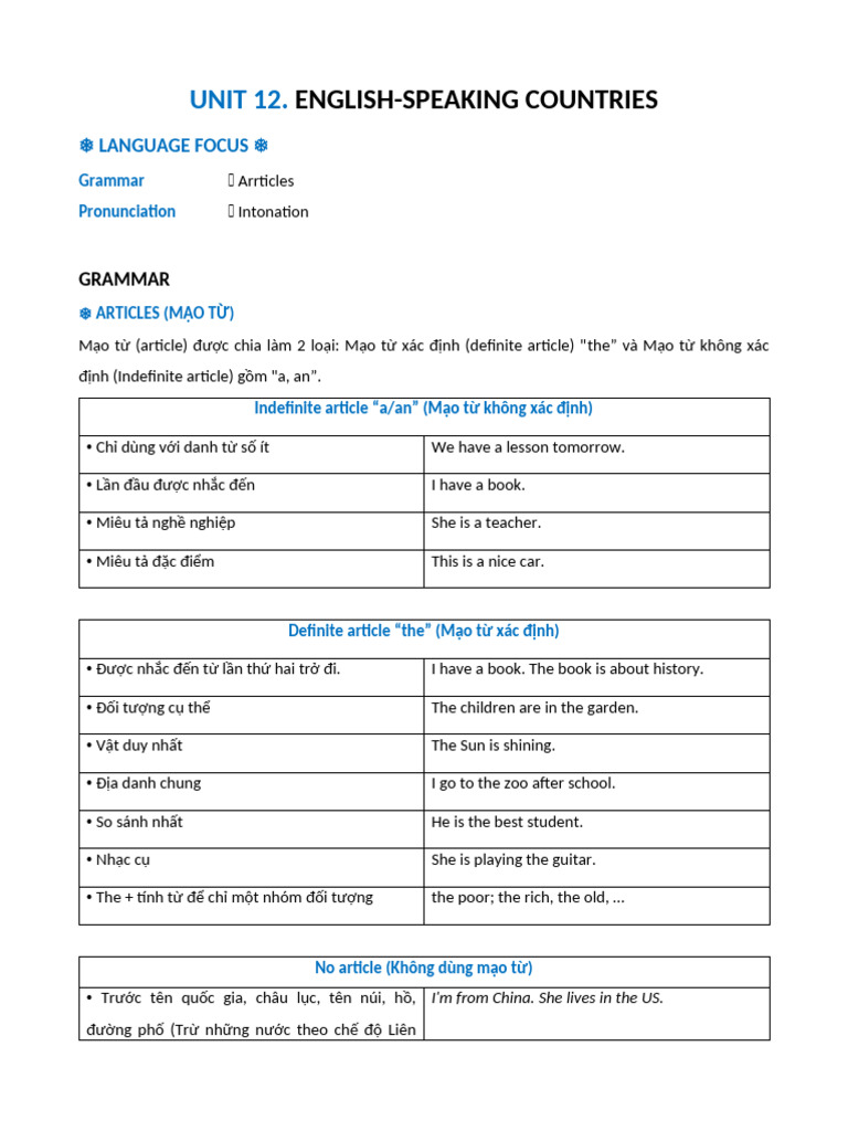 Unit 12. English-Speaking Countries | PDF | English Language | Scotland