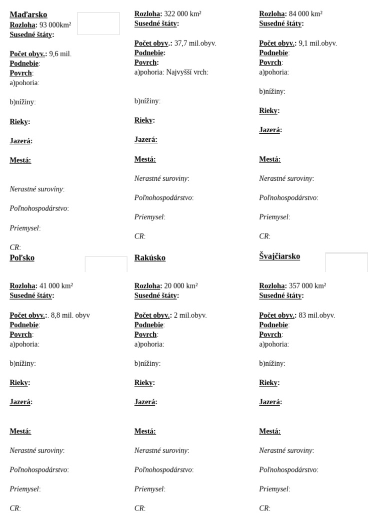 Madarsko, Poľsko, Nemecko, Rakúsko | PDF