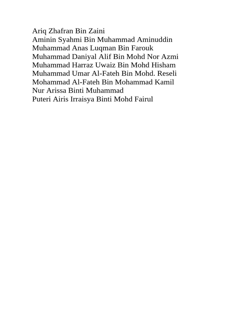 Ariq Zhafran Bin Zaini | PDF