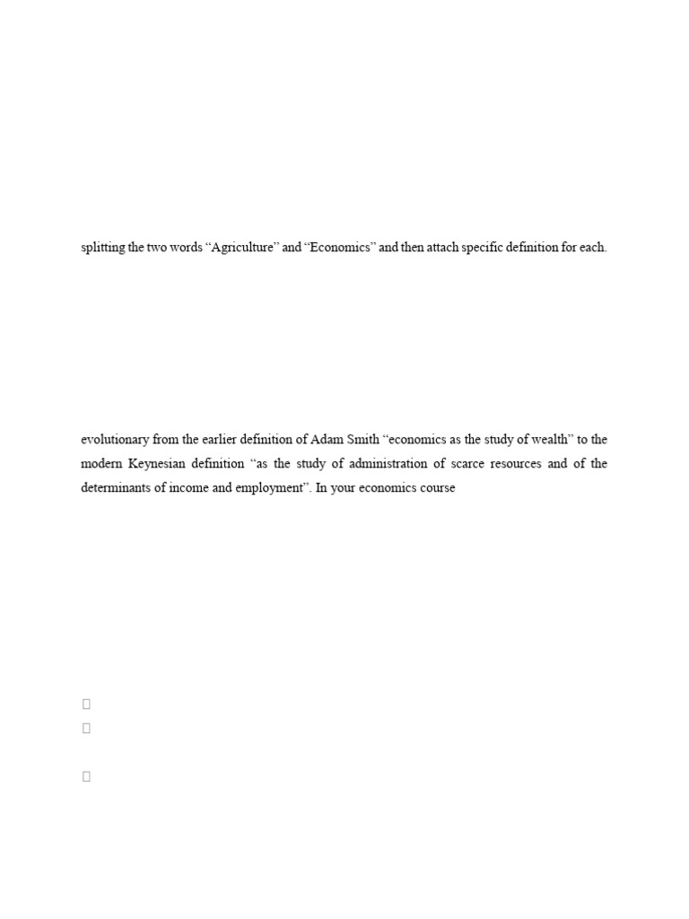 Defining Agriculture in Economics | PDF | Agriculture | Economics