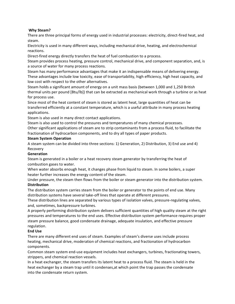 Why Steam | PDF | Steam | Boiler