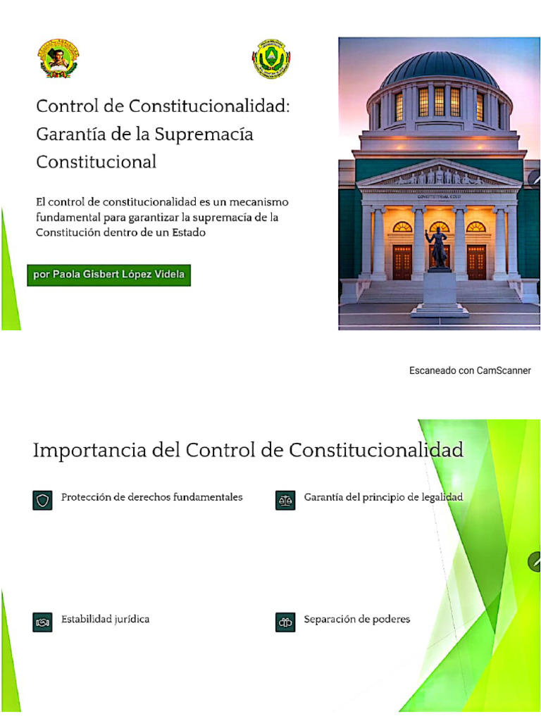 Derecho Const. Requisitos Existencia Control | PDF