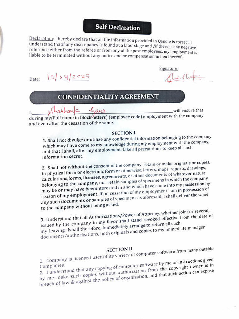 Self Declaration Choice | PDF | Software | Justice