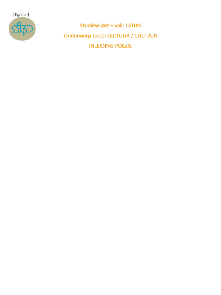 Studiewijzer Lectuur Inleiding Poëzie | PDF