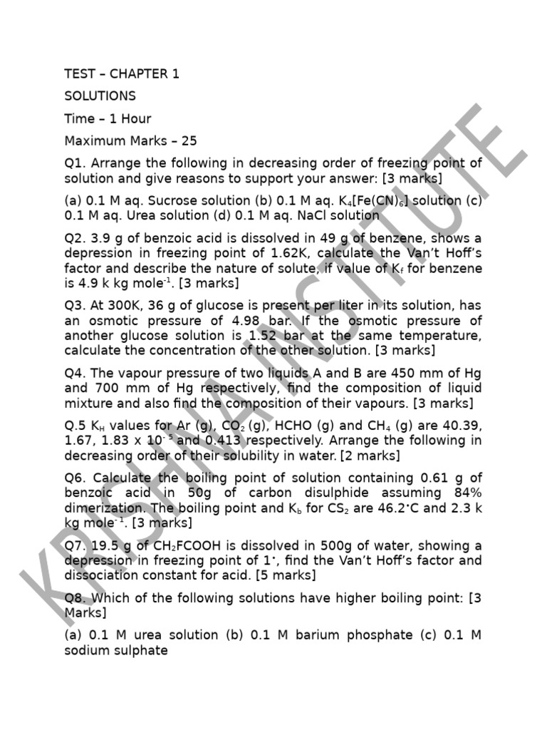 Test Chapter 1 Solutions | PDF