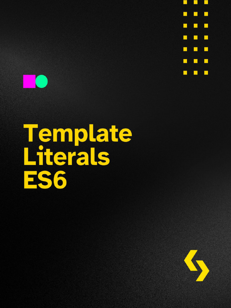 JavaScript Template Literals in ES6 | PDF