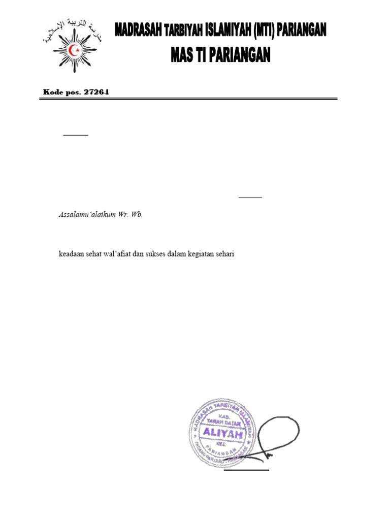 Surat Undangan Kelulusan Kelas Xii | PDF