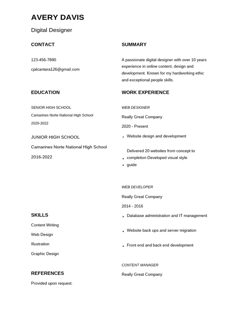 Avery Davis: Digital Designer | PDF