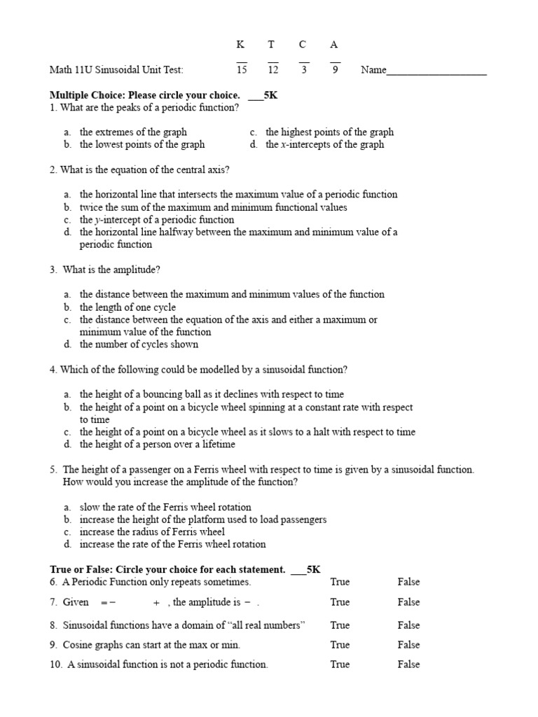 Chapter 6 Sinusoidal Test | PDF | Function (Mathematics) | Sine Wave