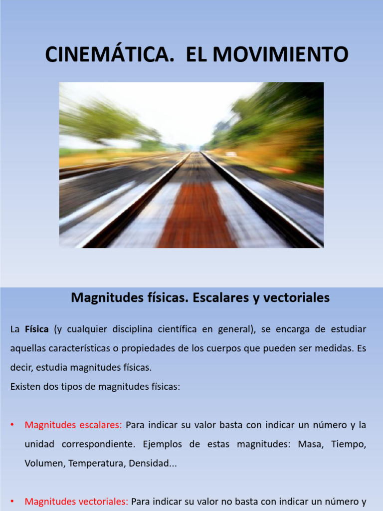 Elementos del movimiento. 1º BACH | PDF | Aceleración | Velocidad