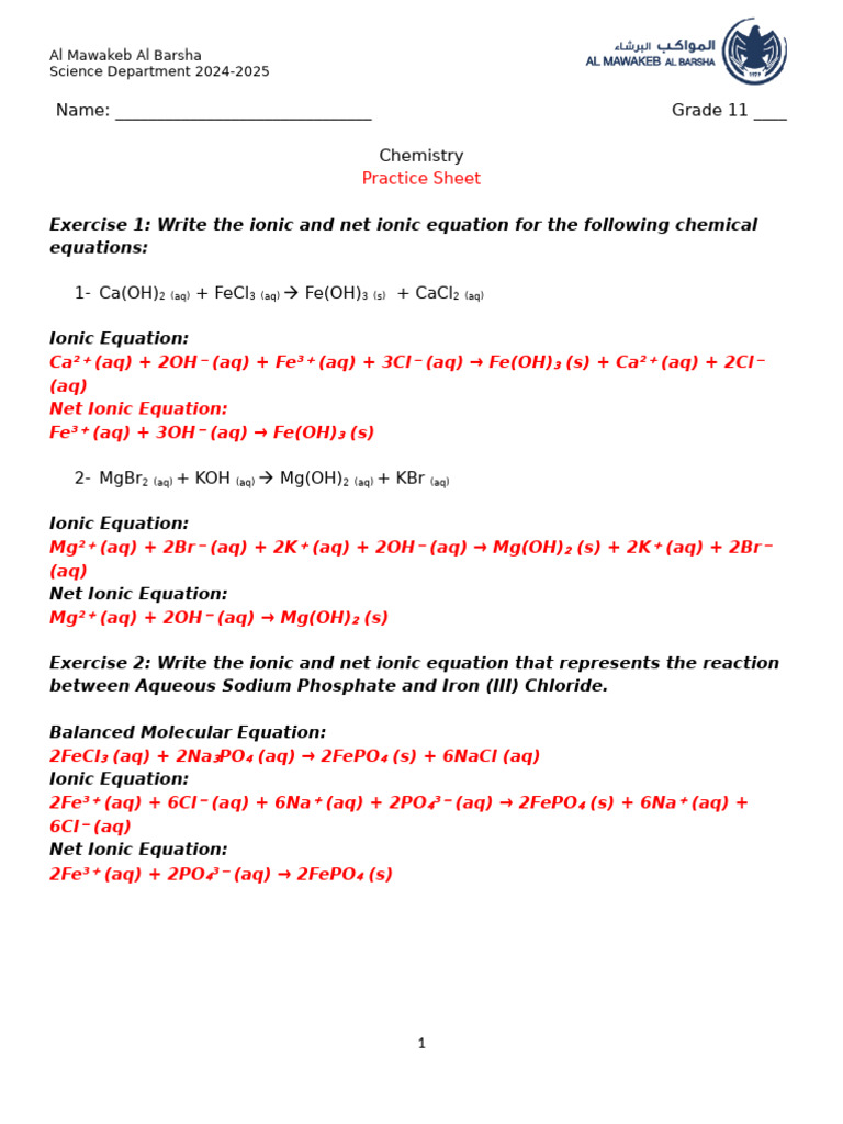 Practice Sheet | PDF