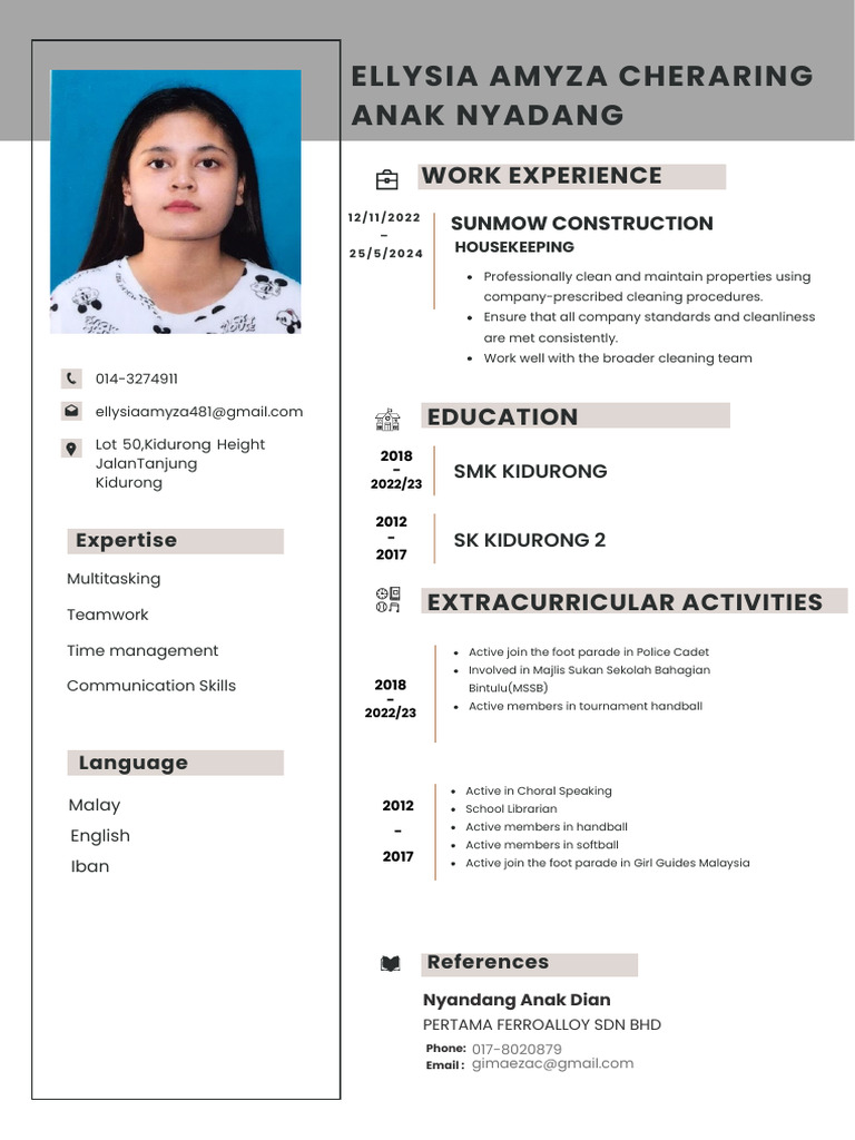 Ellysia Resume | PDF | Malaysia