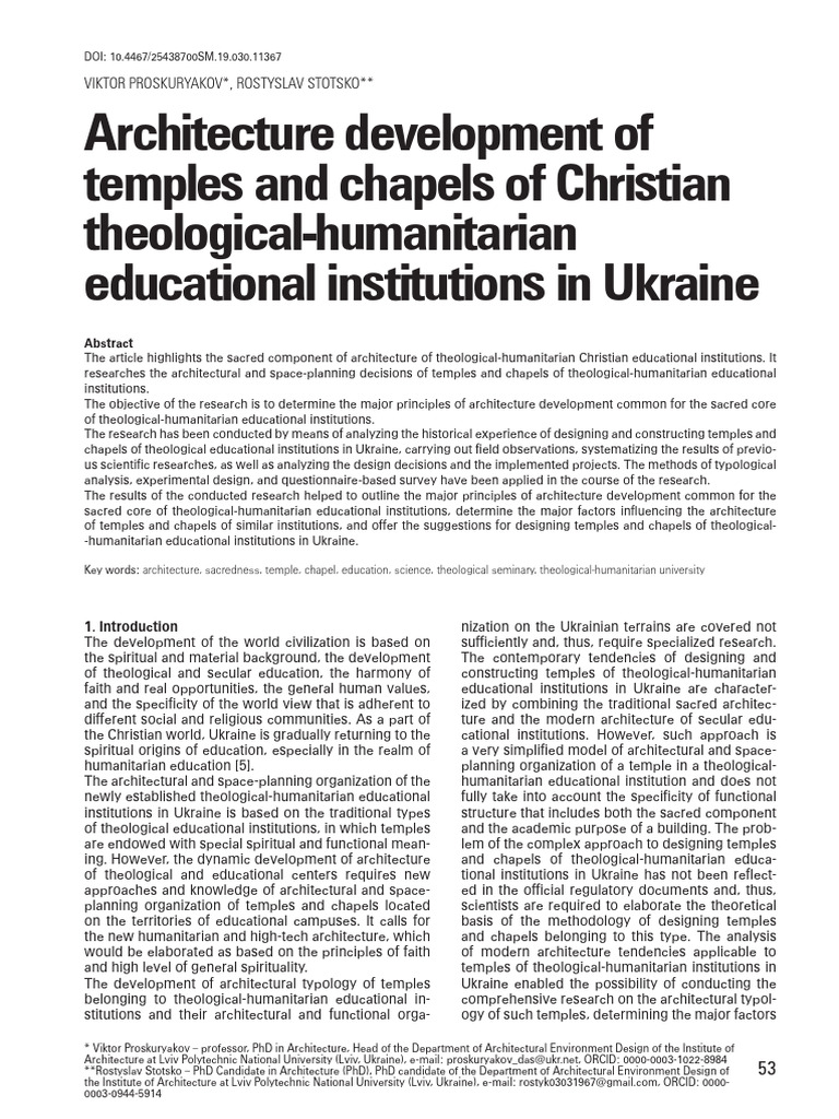 Architecture of Theological Institutions | PDF | Temple | Theology